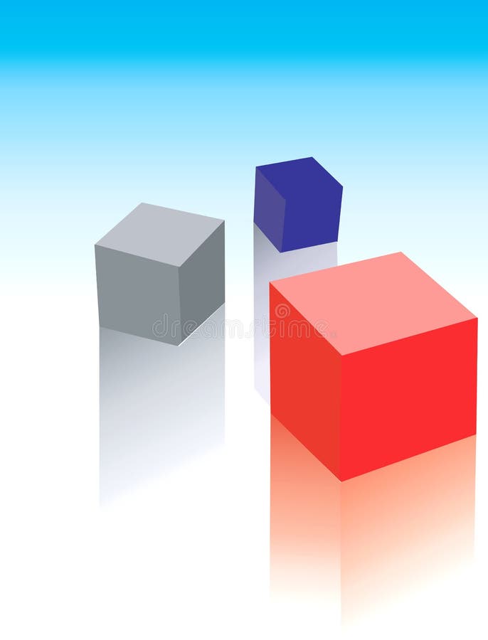 Three Graphical Blocks Picture. Image: 3822718