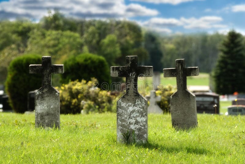 Three Graves stock photo. Image of burial, stone, memory - 10730322