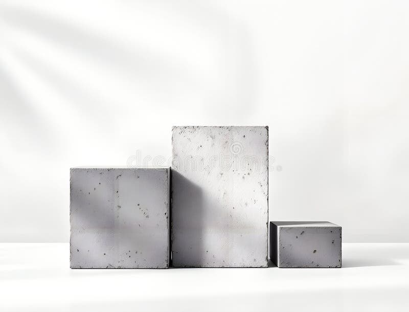Concrete Blocks Platform Minimalist Product Display Backdrop Stock ...