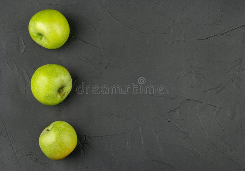 Three green apples stock photo. Image of field, macro - 151429722