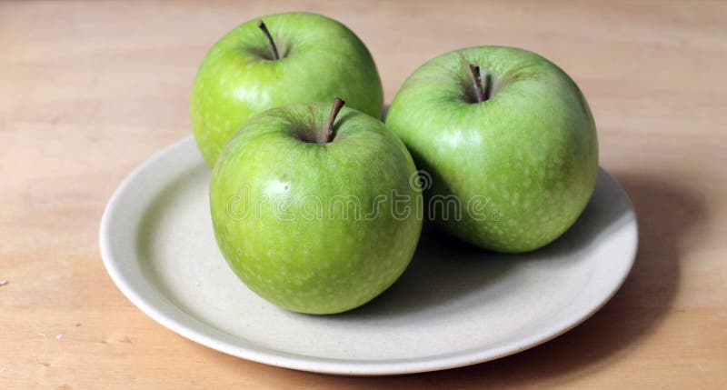Three Green Apples stock photo. Image of granny, green - 39920892