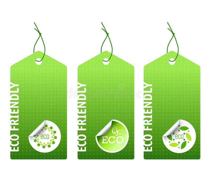 Three green bio labels stock vector. Illustration of growth - 13042267