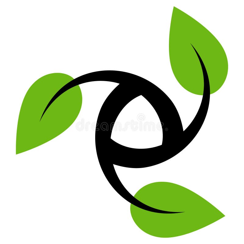 Three Green Leaves. Vector Leaf Logo. Nature. Tree Branch Stock Vector ...