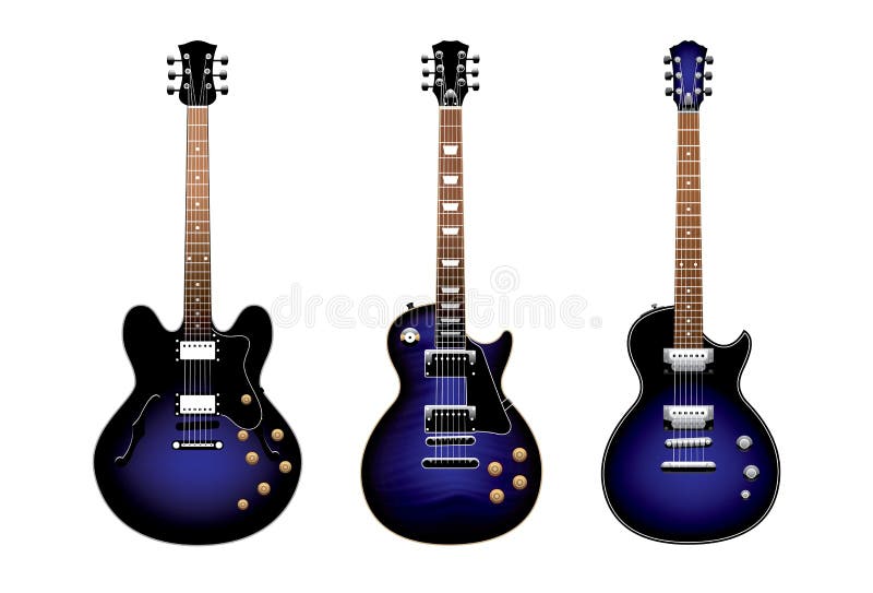 Three guitars stock vector. Illustration of instruments - 8265562