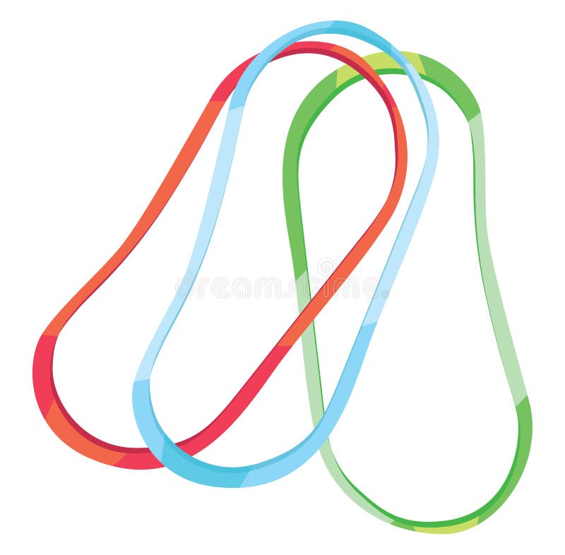 Three hair ties, icon stock vector. Illustration of vector - 262387645