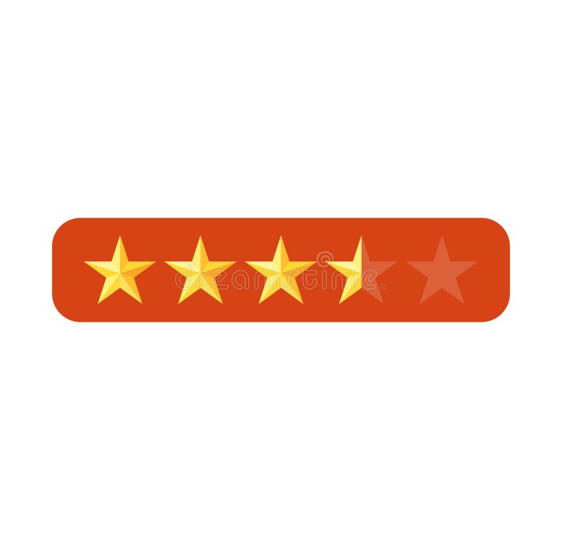 Three and Half Star Rating Icon Vector Stock Vector - Illustration of ...