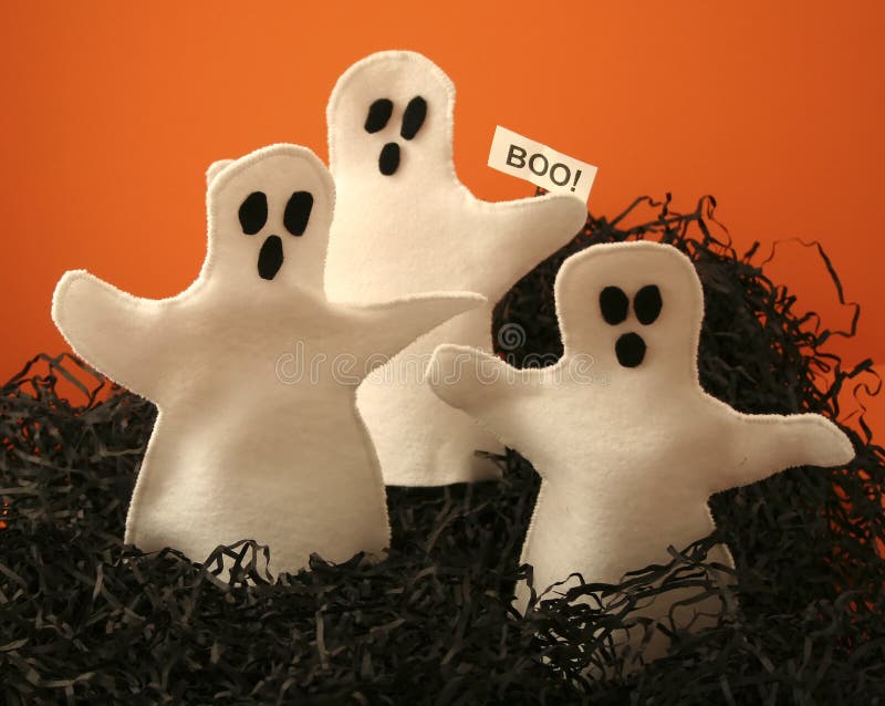Three Halloween Ghosts stock photo. Image of ghost, frighten - 1164208