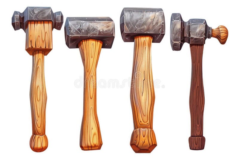 Three Hammers Placed Together. Suitable for Construction Projects Stock ...