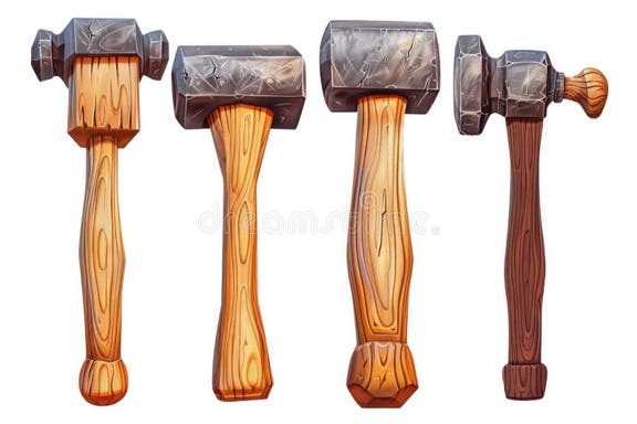 Three Hammers Placed Together. Suitable for Construction Projects Stock ...