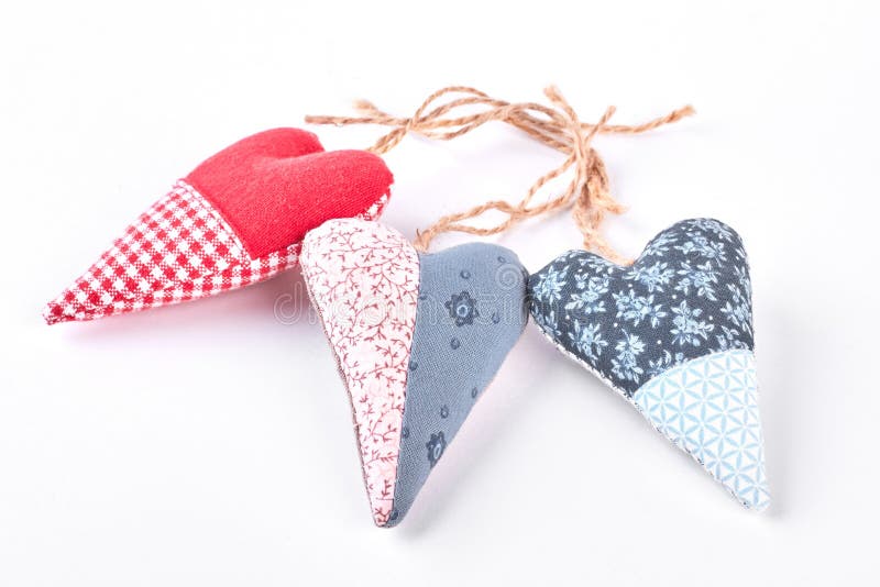 Hearts on string. stock image. Image of craft, clothesline - 83842067