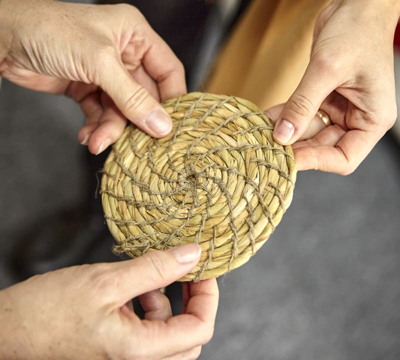 Master Weaver Hands Weaving Traditional Basket Stock Photos - Free ...