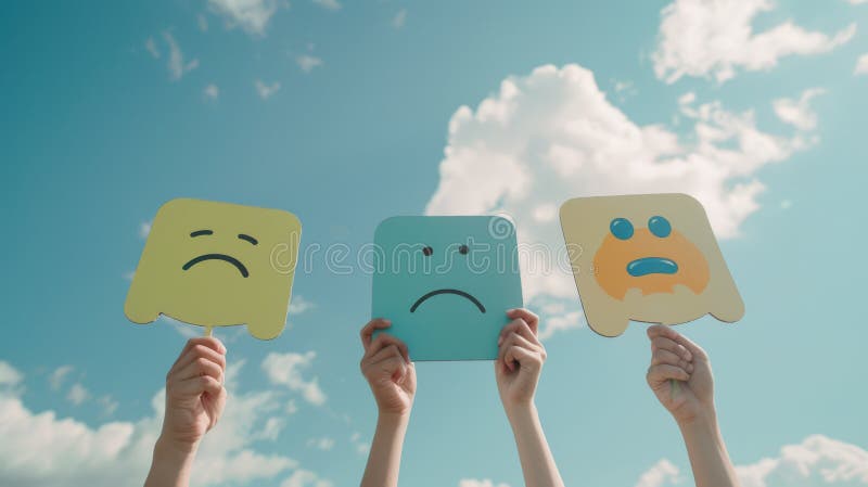 The Sad Emotion Cards..AI Generated Image Stock Photo - Image of ...