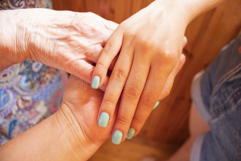 Three Hands of Three Generations of Women. Stock Image - Image of three ...