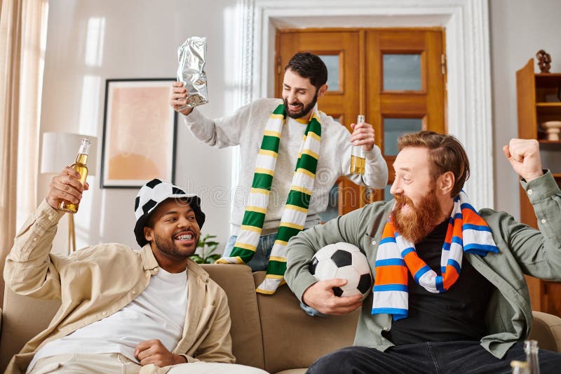 Three Handsome Men, Different Ethnicities, Dressed Stock Photo - Image ...