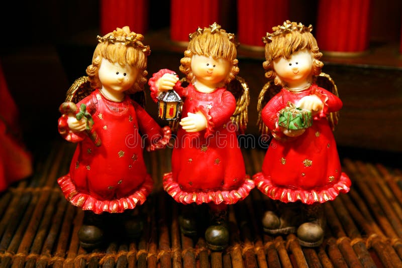 Three happy angels stock photo. Image of imaginary, decorative - 1502334