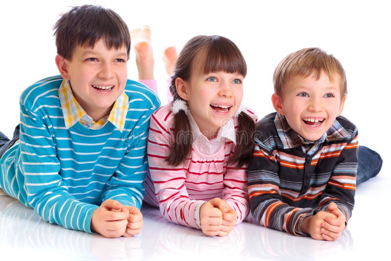 Three Little Hearts- Three Children Stock Image - Image of child ...