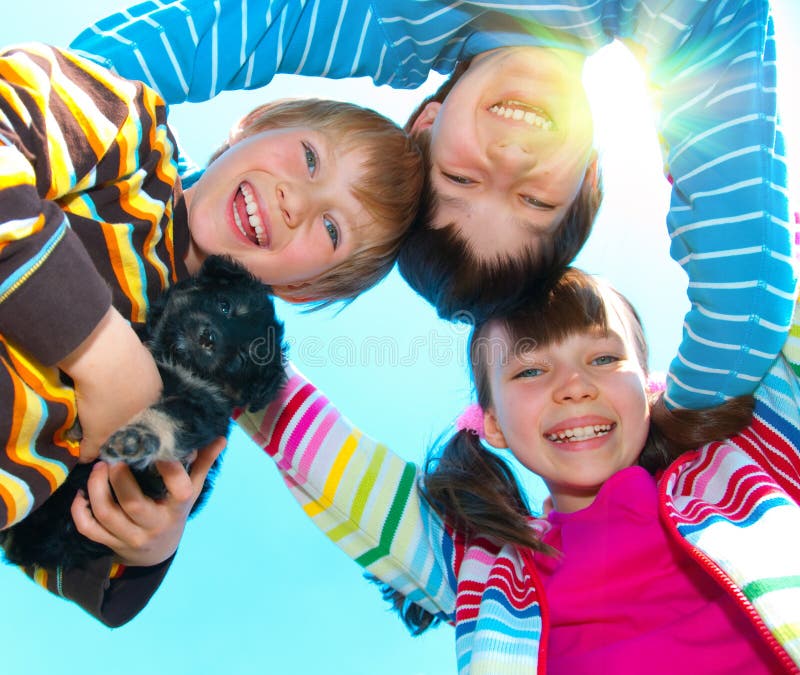 Three Happy Children stock image. Image of play, kids - 3721651