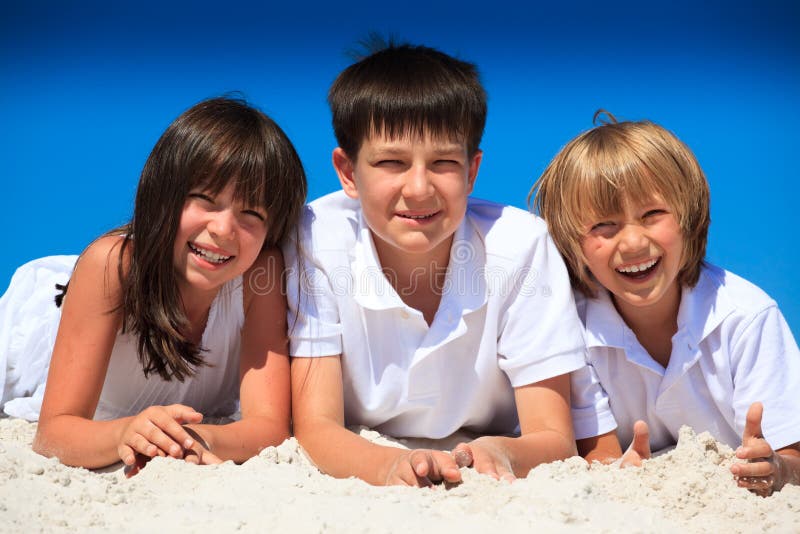 Three Happy Children stock image. Image of play, kids - 3721651