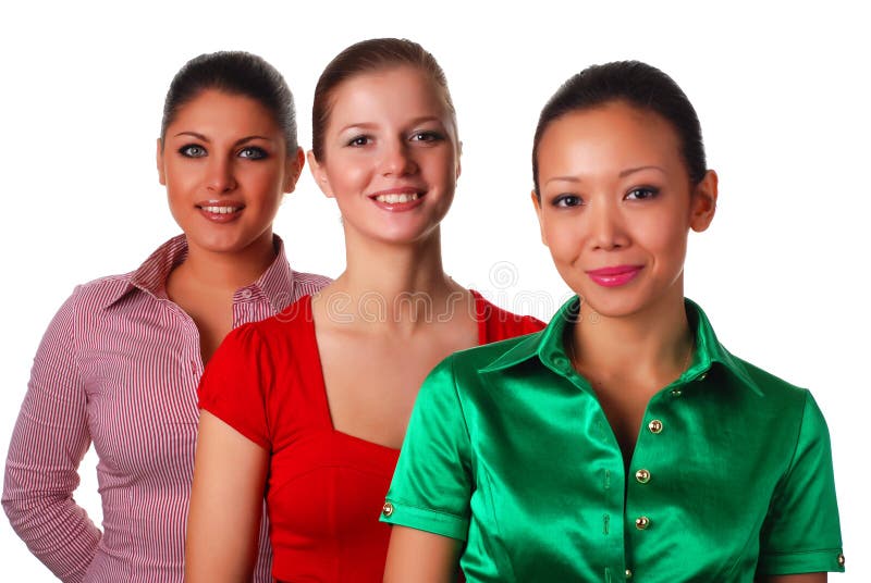 Four Sexy, Beautiful Young Happy Women Stock Photo - Image of portrait ...
