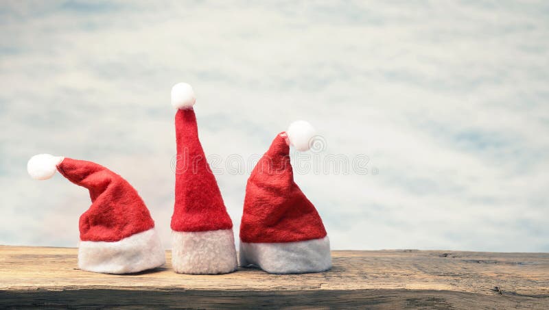 Three hat of Santa stock image. Image of winter, claus - 297407489