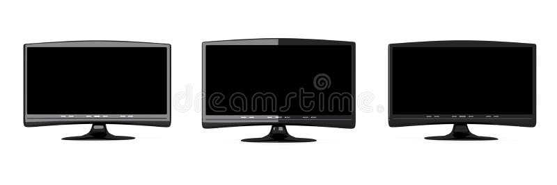 Three HDTVs stock illustration. Illustration of hdtv - 12689973