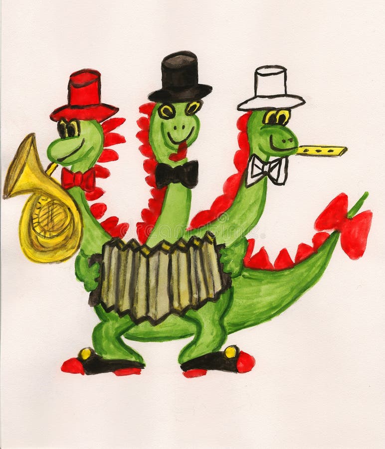 Three-head dragon stock illustration. Illustration of head - 18864244