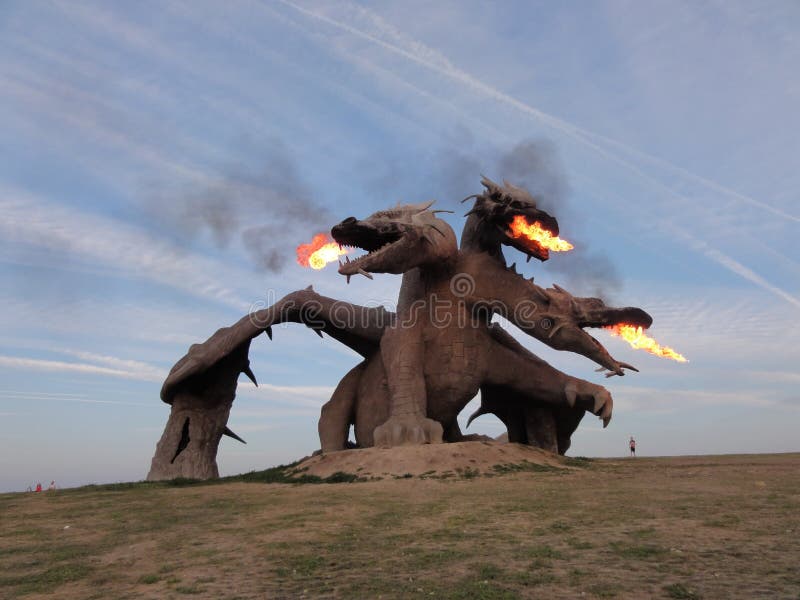 Three-headed Dragon Serpent Gorynych Stock Image - Image of ...