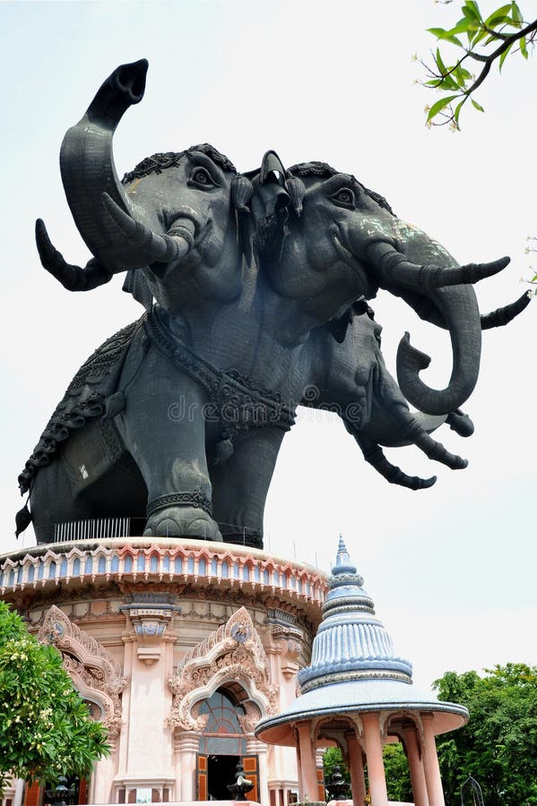 Three-headed elephant stock photo. Image of show, decoration - 14409830