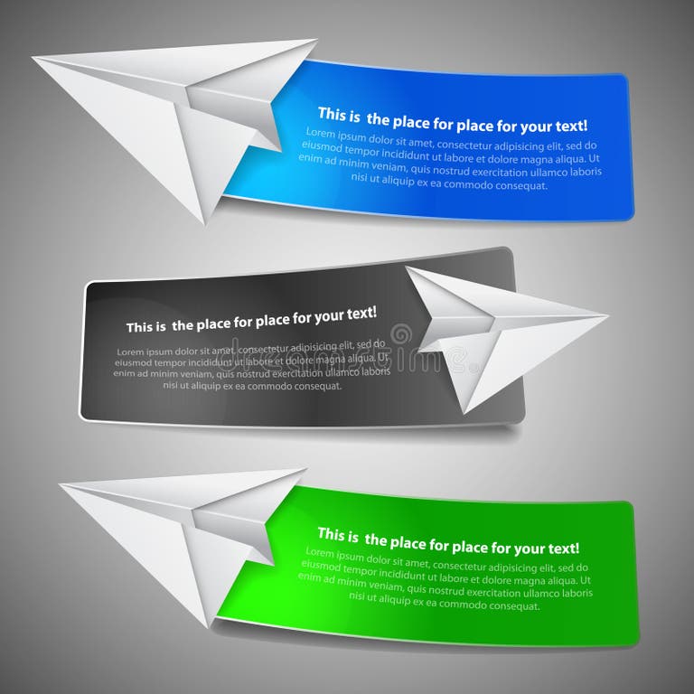 Three Header or Banner Designs Stock Vector - Illustration of editable ...