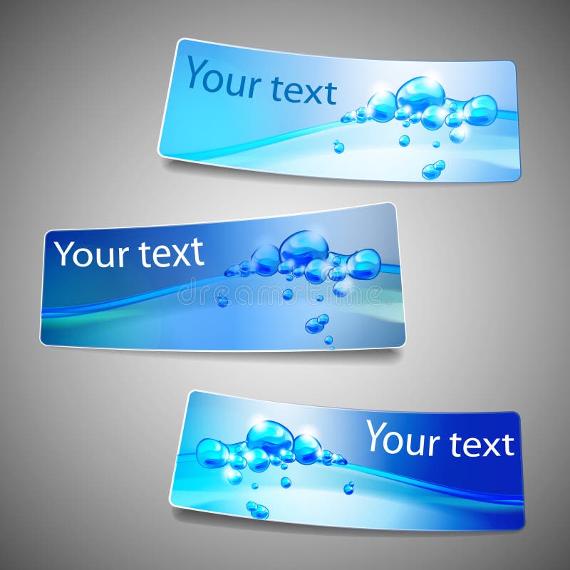 Three Header or Banner Designs Stock Vector - Illustration of advertise ...