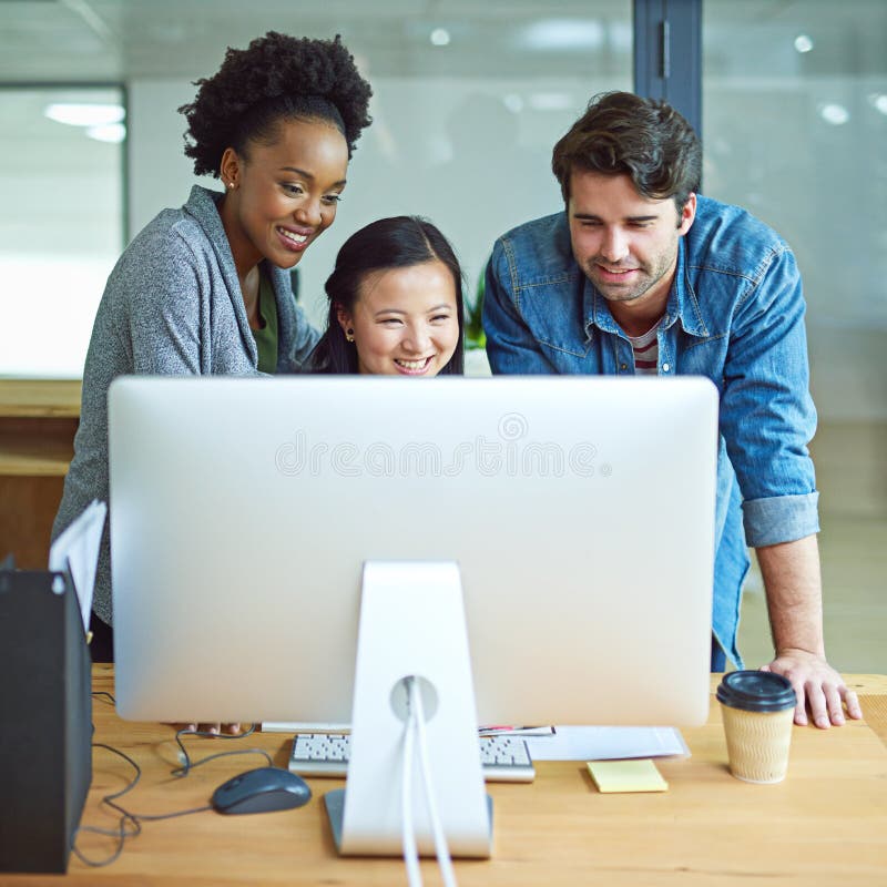 Three Heads are Better Than One. a Group of Creative Businesspeople ...