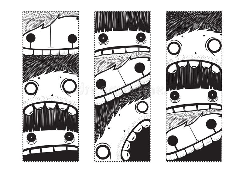 Three heads stock vector. Illustration of fear, open - 47350601