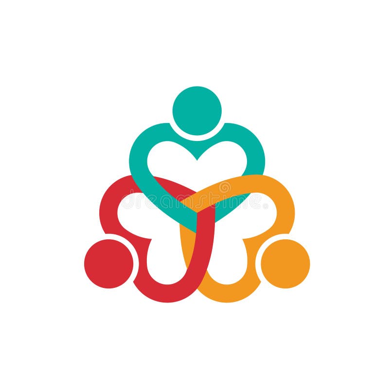 People logo. Hearts stock vector. Illustration of friend - 46662502