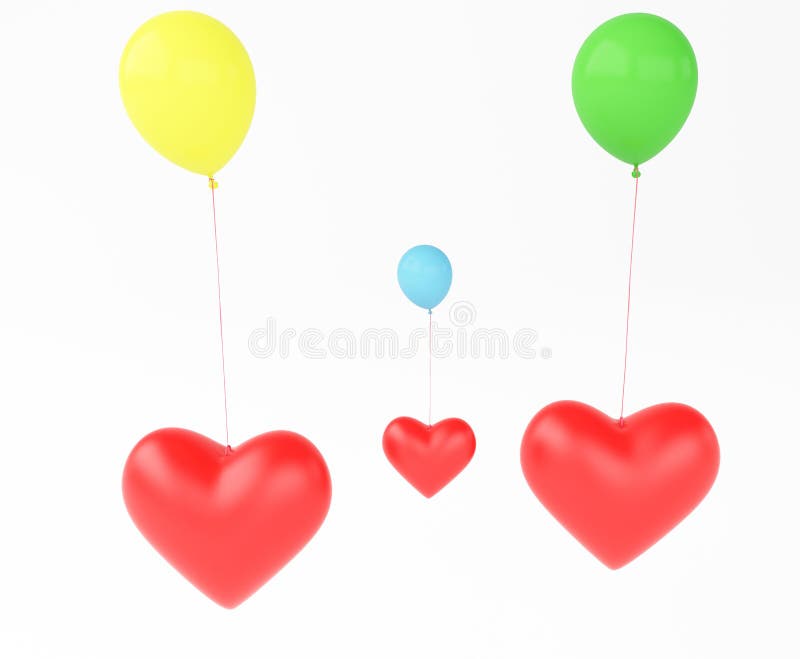 Three heart red stock illustration. Illustration of design - 84084715