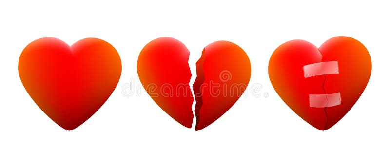 Three Hearts stock vector. Illustration of conciliatory - 37776454