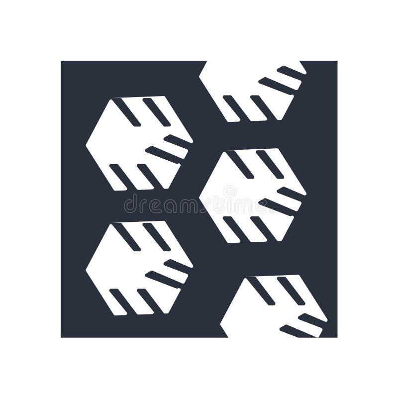 Three Hexagons Cell Symbol Icon Vector Sign and Symbol Isolated on ...