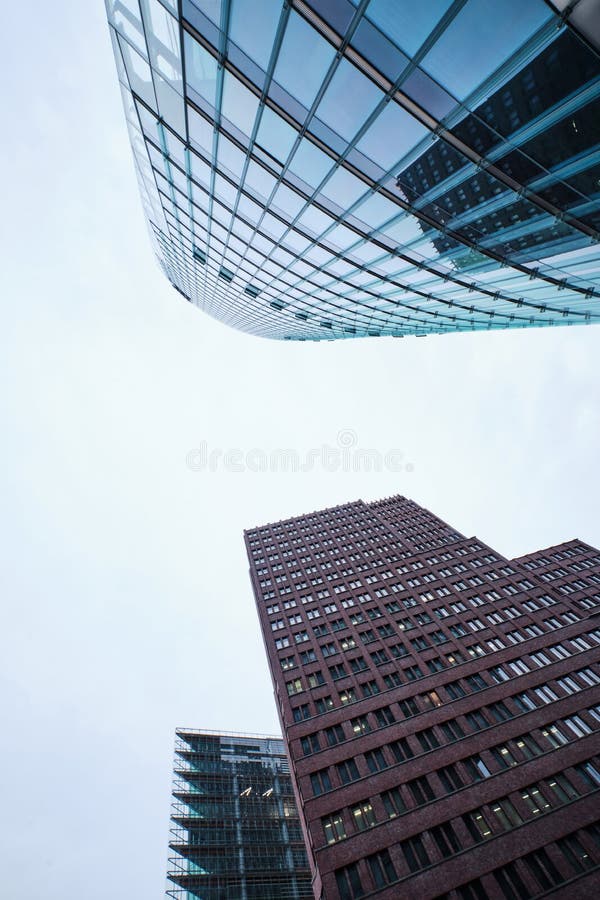Three High Modern Buildings Tower of the Postdamer Platz Editorial ...