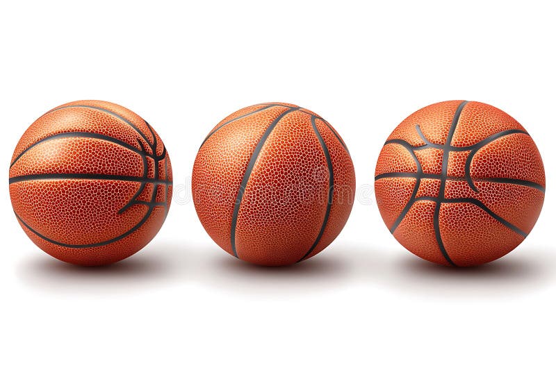 Realistic 3D Render of Three Basketballs, Different Angles, Sports ...