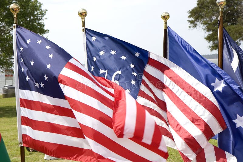 Three Historic Flags stock image. Image of pride, flags - 5373771