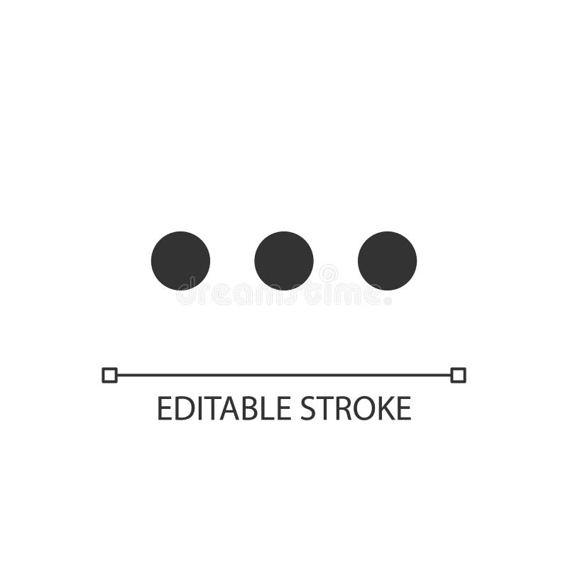 Three Horizontal Dots Menu Pixel Perfect RGB Color Ui Icon Stock Vector ...