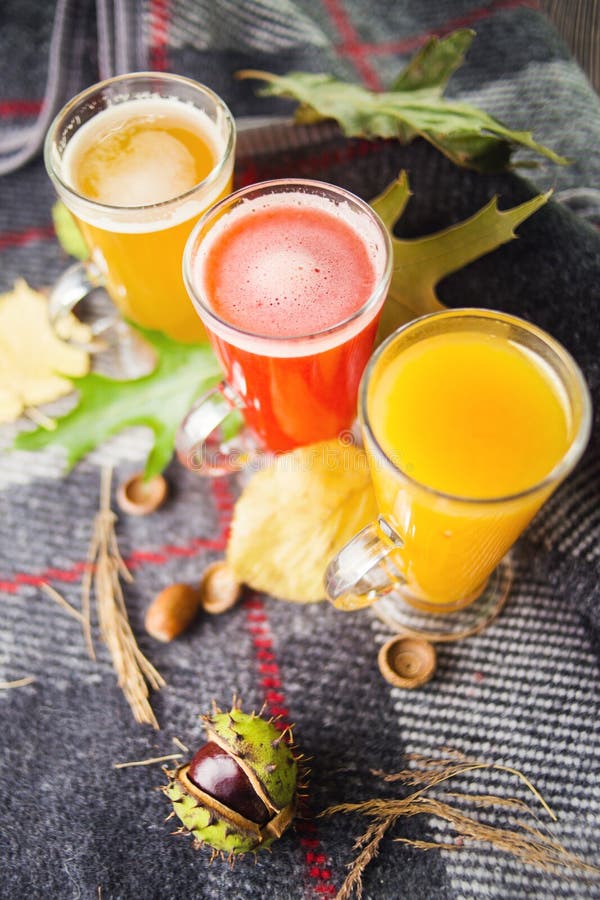 Three hot fruit teas stock image. Image of alcohol, orange - 133440593