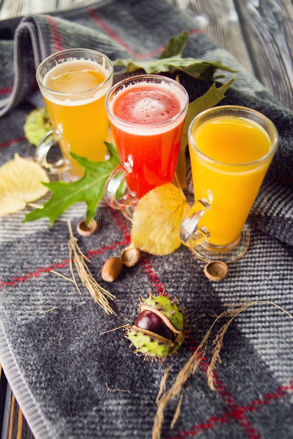 Three hot fruit teas stock image. Image of cider, fresh - 133440517