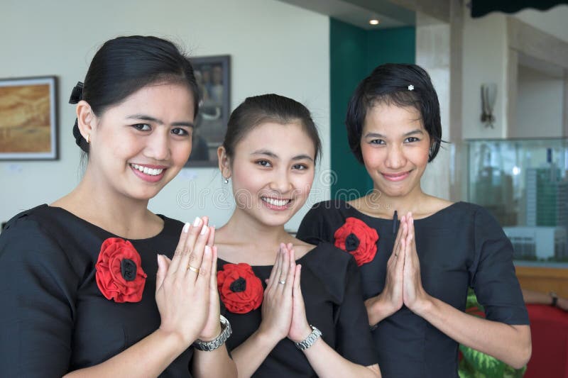 Three hotel staff stock image. Image of feel, sweet, three - 6751599