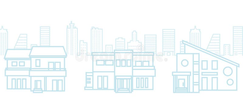 Three Houses Outline Stock Illustrations – 99 Three Houses Outline ...