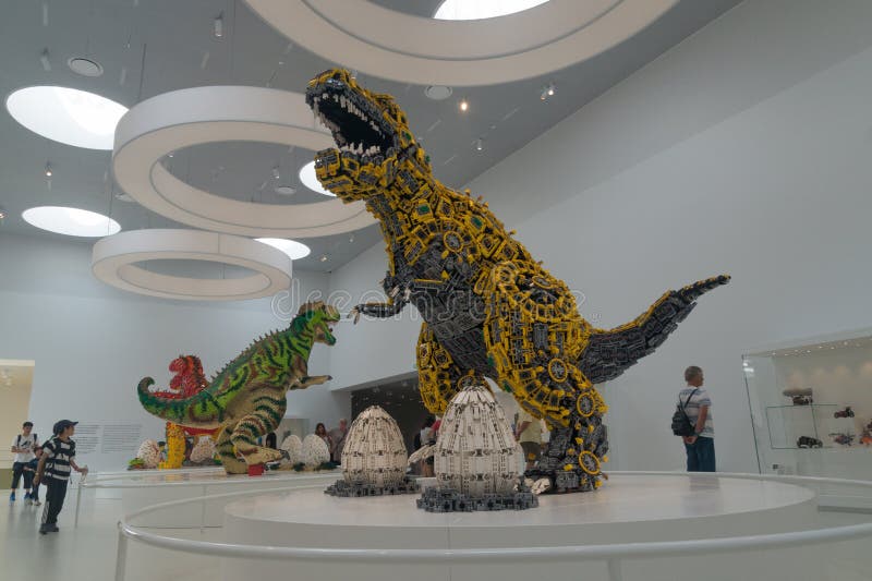 Dinosaurs Built of LEGO Bricks, LEGO House, Billund, Denmark Editorial ...