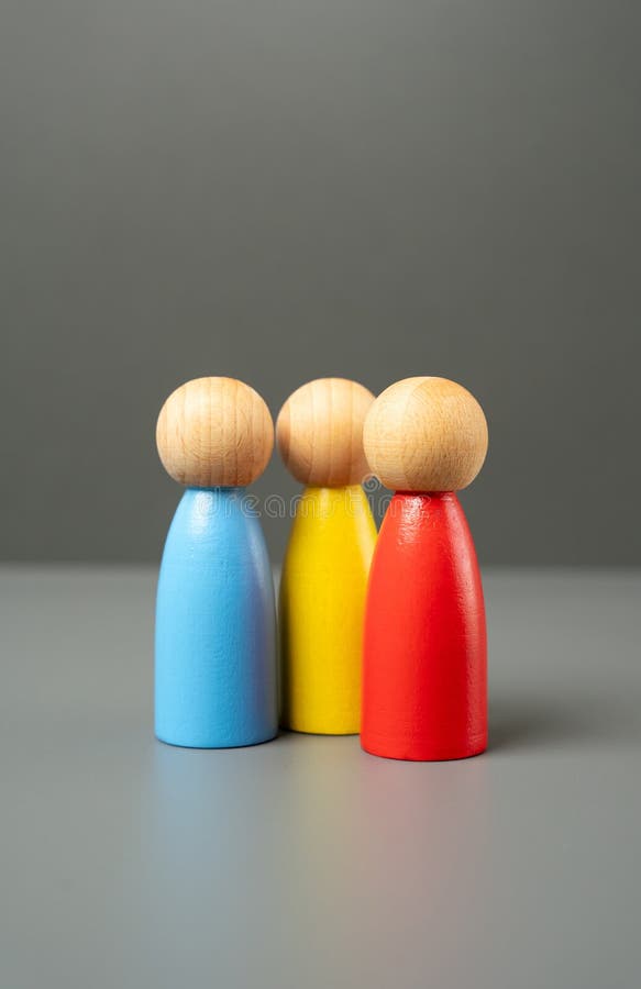 Three Human Figures. Communication and Talking Stock Image - Image of ...