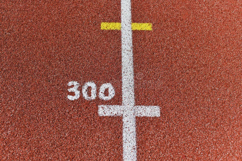 Three Hundred Meter Mark at a Stadium Stock Photo - Image of mark ...