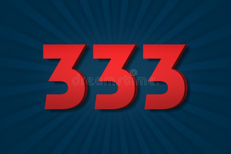 333 Three Hundred and Thirty-three Number Count Template Poster Design ...