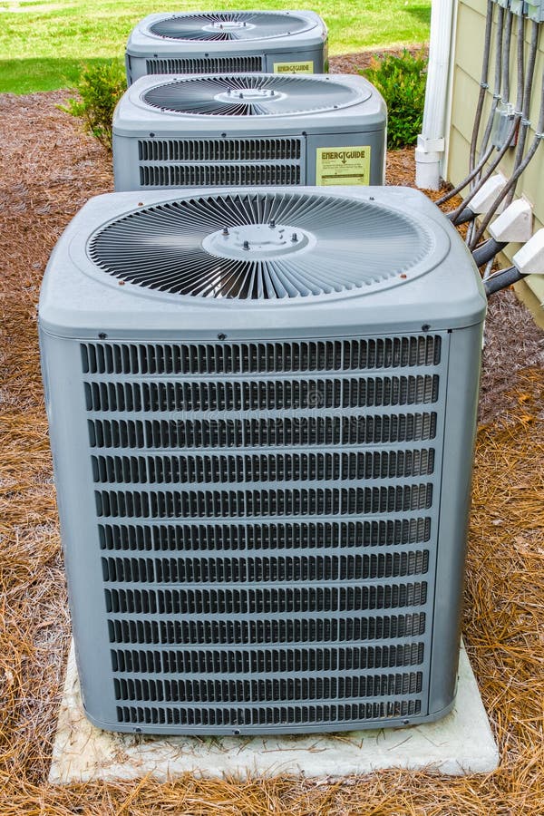 Three HVAC Units stock photo. Image of apartments, unit - 42895758