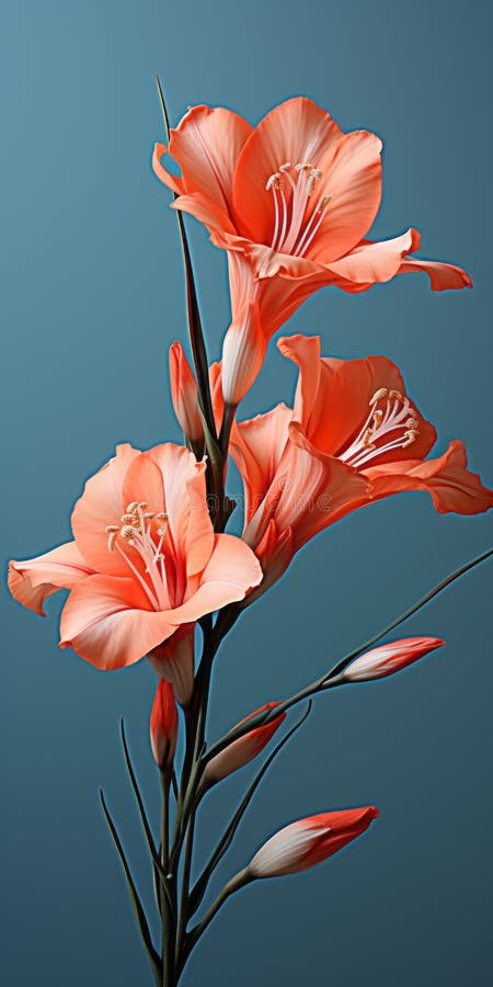 Minimalist Mobile Wallpaper: Elegant Gladiolus in Sharp Focus Stock ...